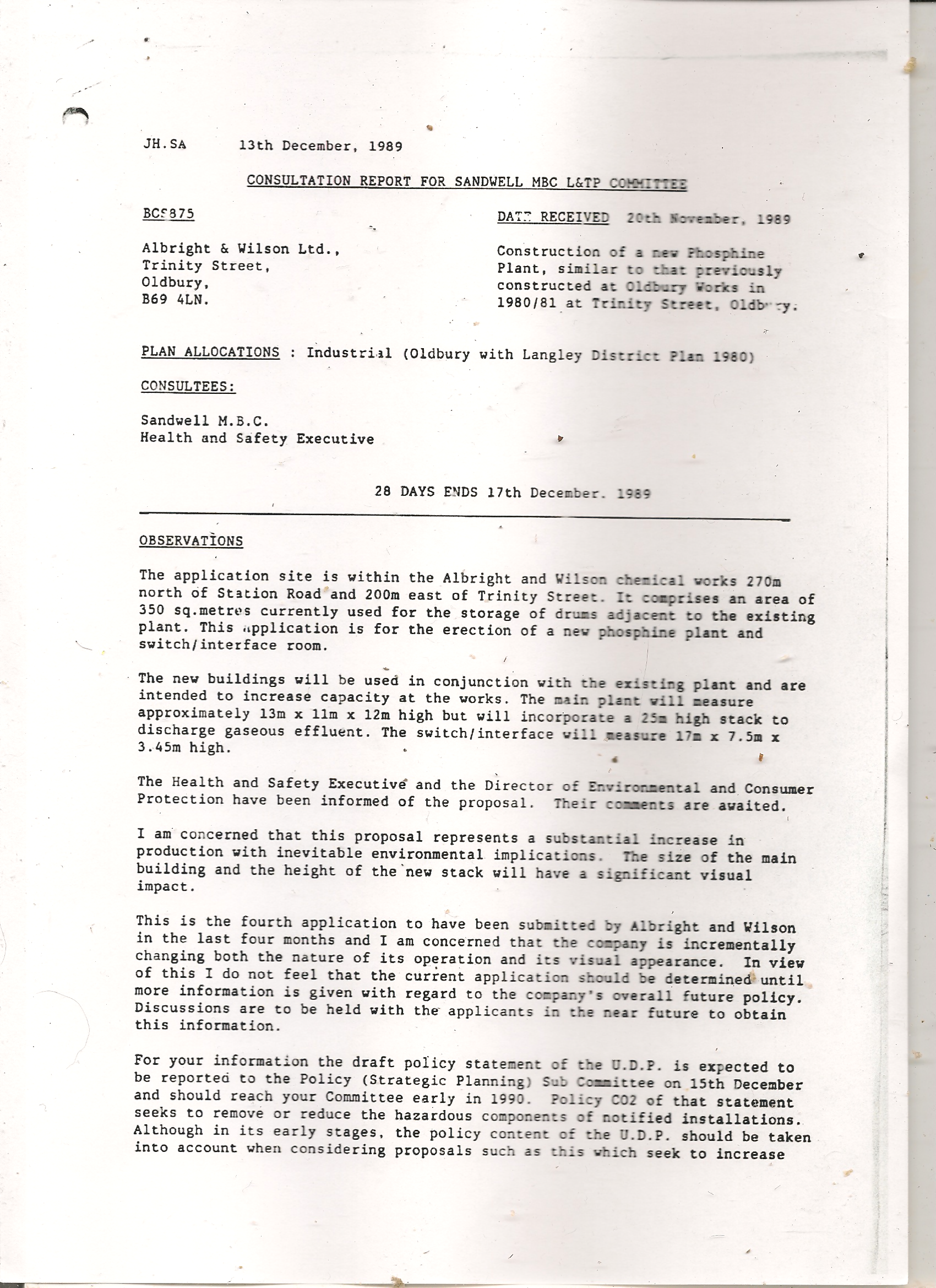 Phosphine production at Trinity Street #number 2 | What Lies Beneath ...